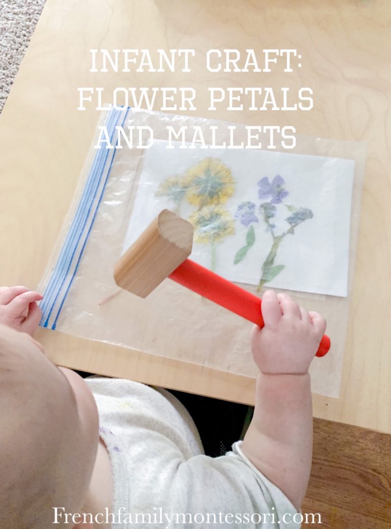 INFANT CRAFT: FLOWER PETALS AND MALLETS – French Family Montessori
