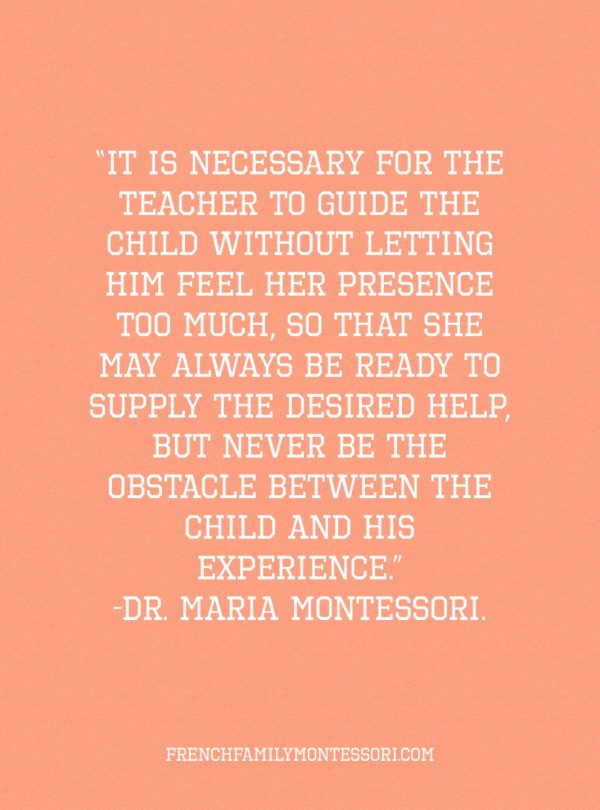 MONTESSORI: DISTRATION VS REDIRECTION – French Family Montessori