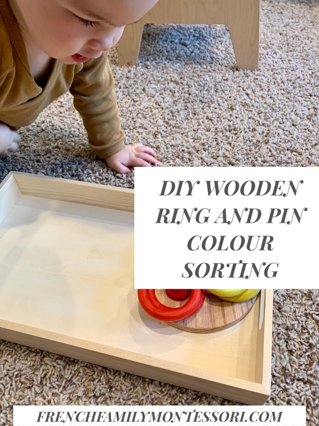 DIY WOODEN RING AND PIN COLOUR SORTING – French Family Montessori