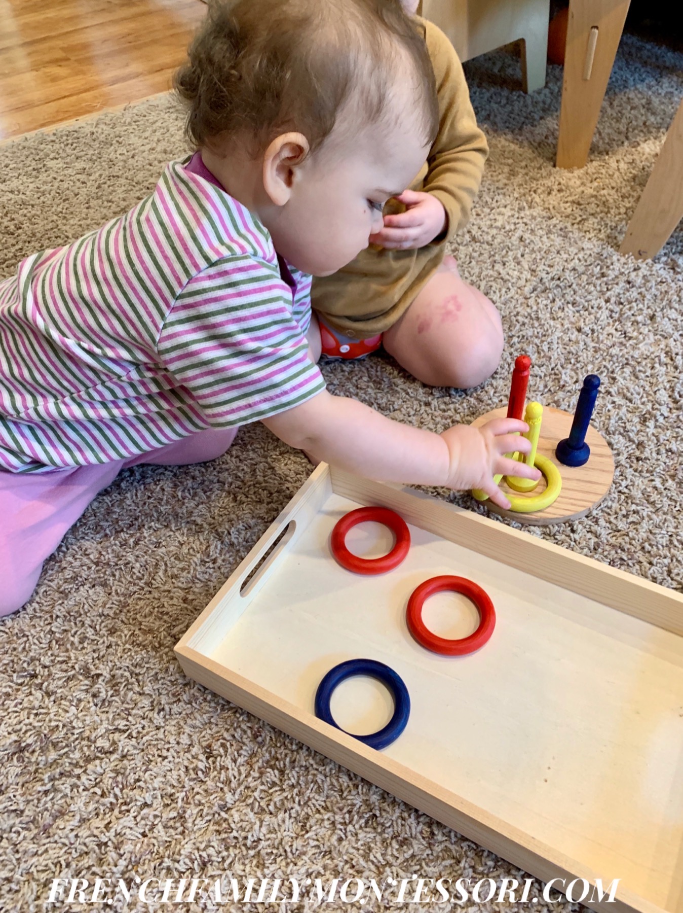 DIY WOODEN RING AND PIN COLOUR SORTING – French Family Montessori