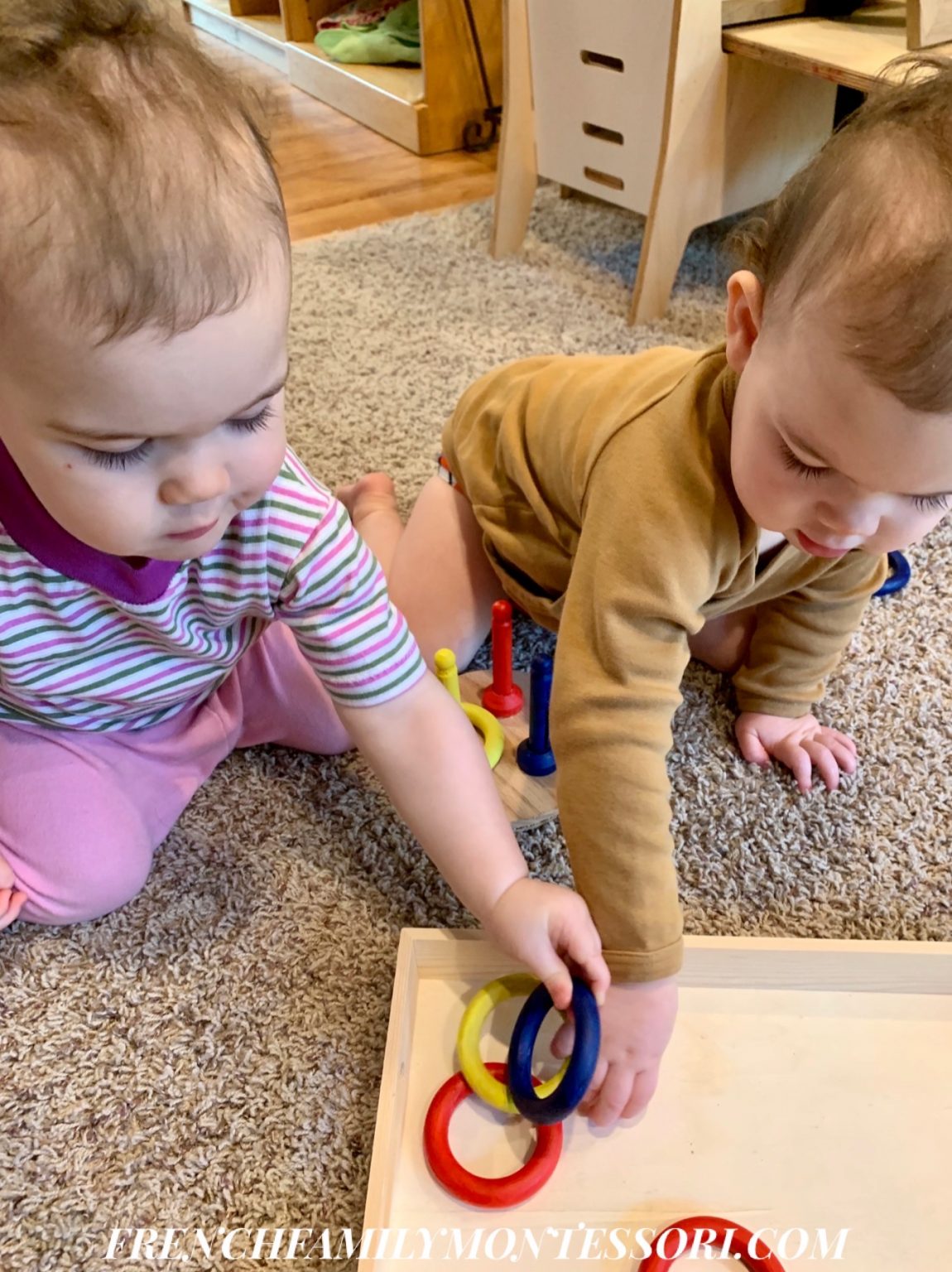 DIY WOODEN RING AND PIN COLOUR SORTING – French Family Montessori