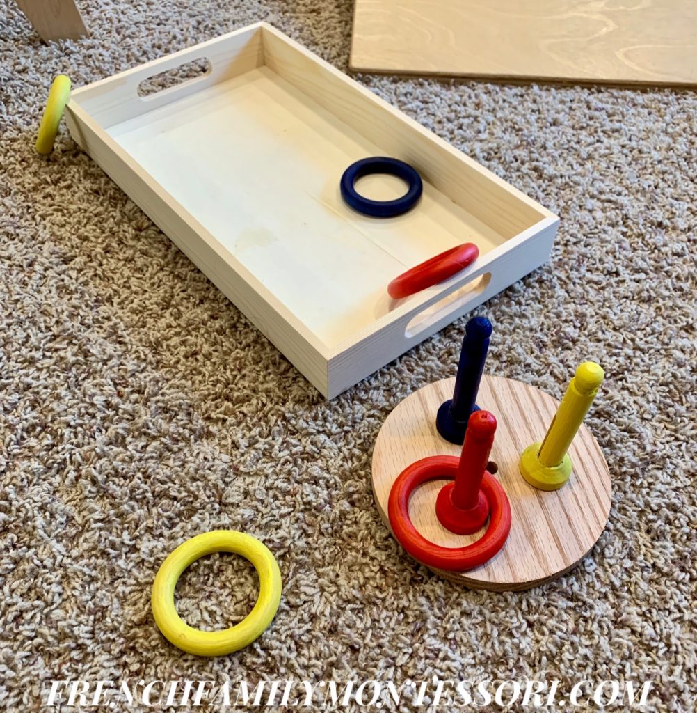 DIY WOODEN RING AND PIN COLOUR SORTING – French Family Montessori