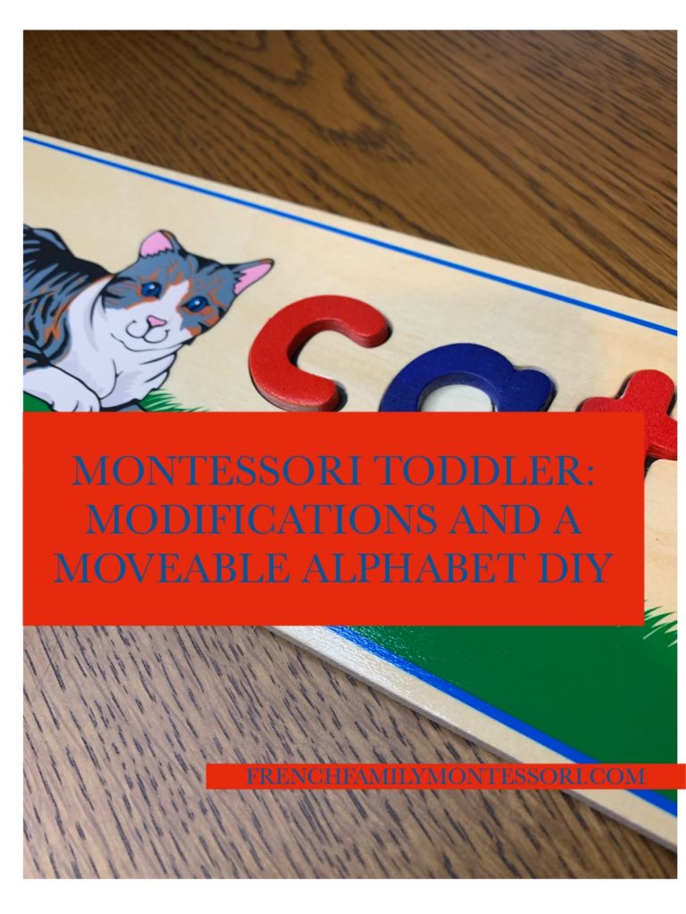 MONTESSORI TODDLER: MODIFICATIONS AND A MOVEABLE ALPHABET DIY – French ...